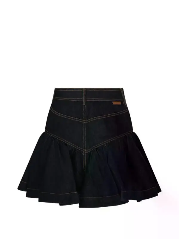 Zimmermann Ruffled Denim Mini Skirt