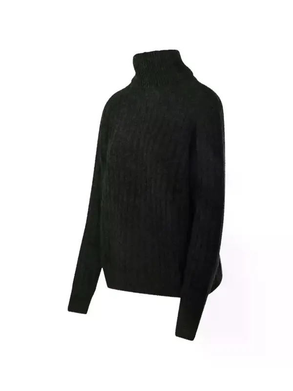 ALLUDE Ribbed-knit Roll-neck Sweater