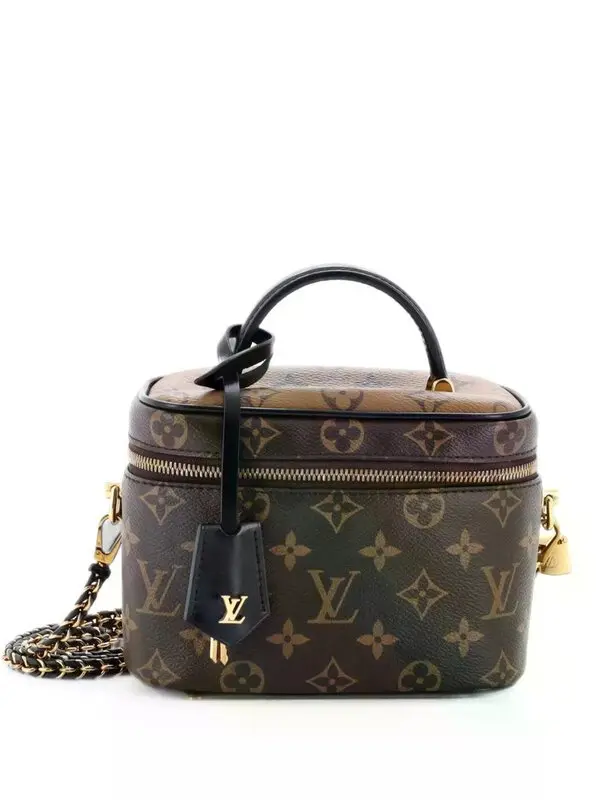 LOUIS VUITTON Vanity Handbag Reverse Monogram Canvas Pm Satchel