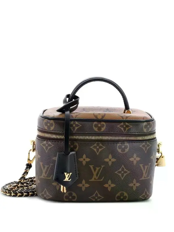 LOUIS VUITTON Reverse Monogram Canvas Vanity Pm Satchel - Brown