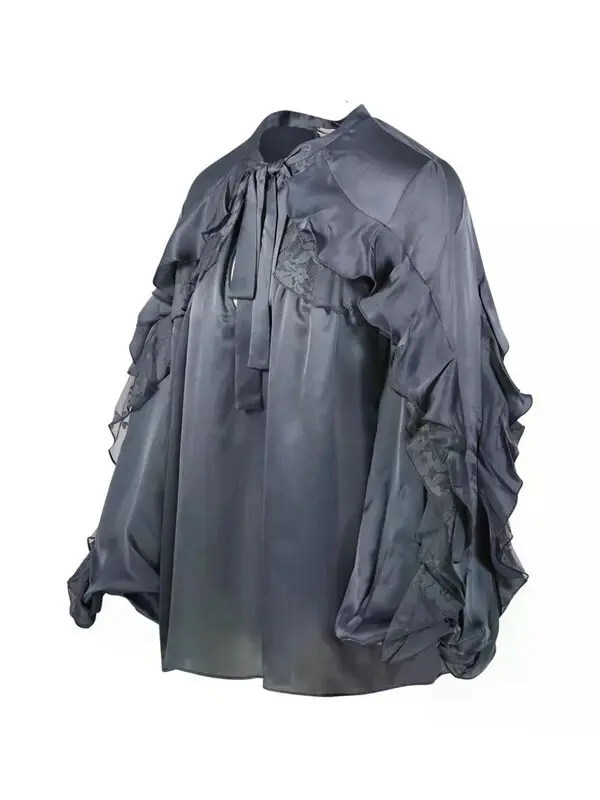 Zimmermann Valiant Lace-trim Ruffled Blouse