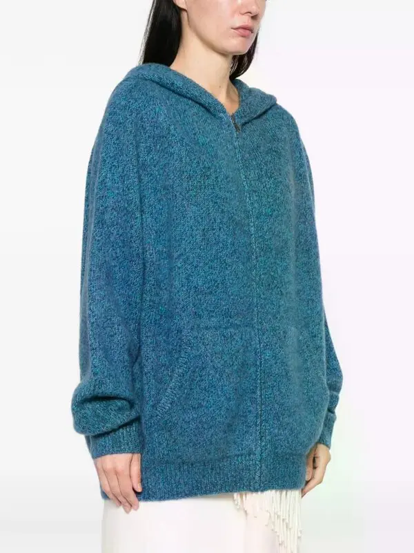 Frenckenberger Zip-up Knit Cardigan