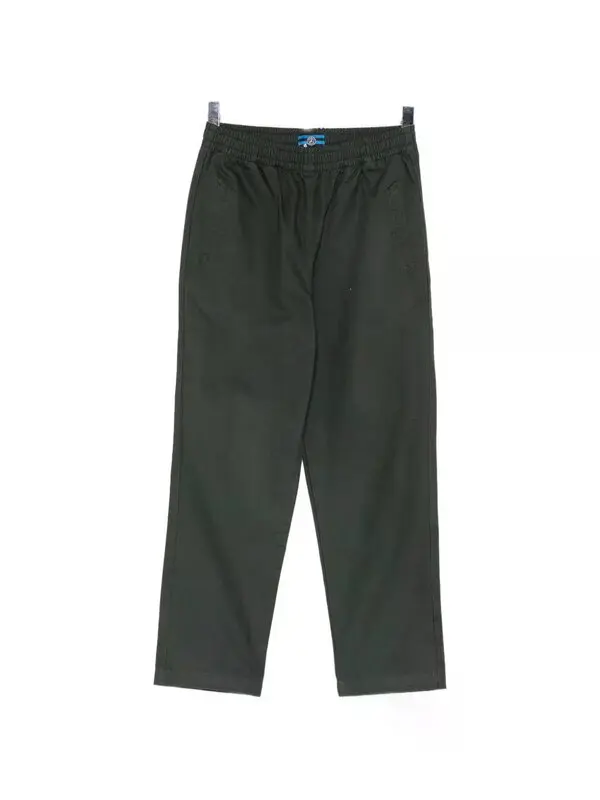 AGNES B. Elasticated Cotton Trousers - Green