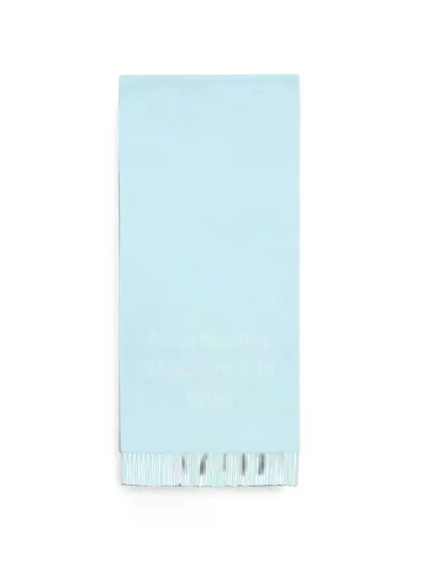 Acne Studios Logo-intarsia Fringed Scarf