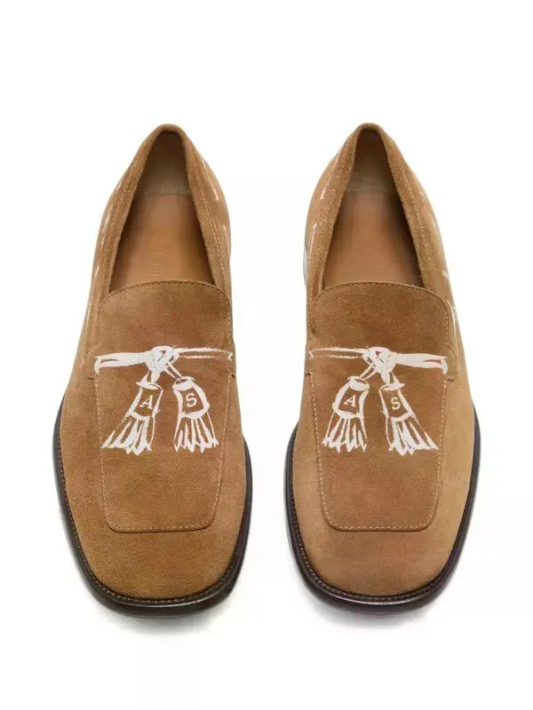 Acne Studios Printed Suede Loafers