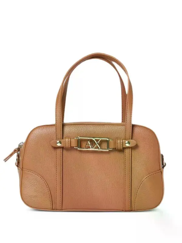 Armani Exchange Logo Plaque Shoulder Bag - Brown