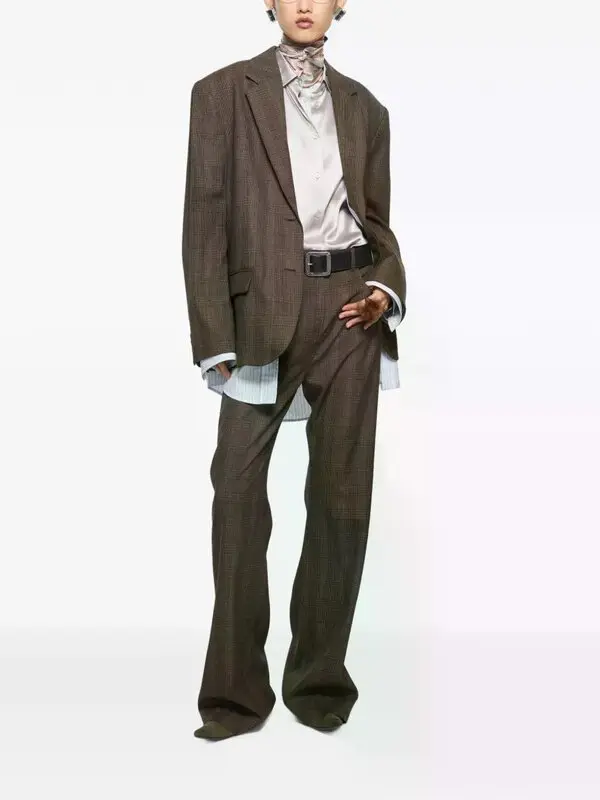 Acne Studios Tailored Wool Check Trousers