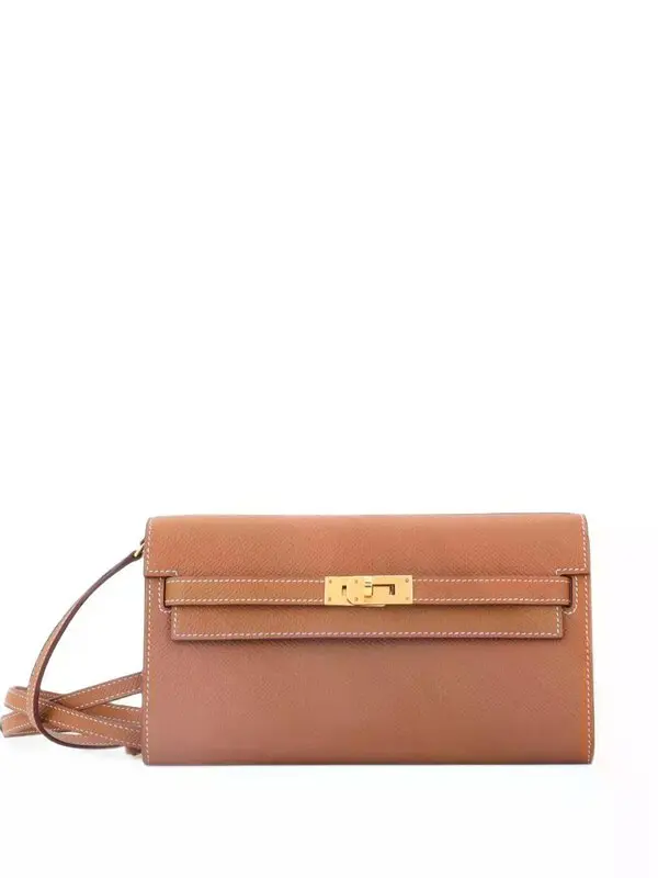 Hermès Kelly To Go Wallet Epsom Crossbody Bag - Brown
