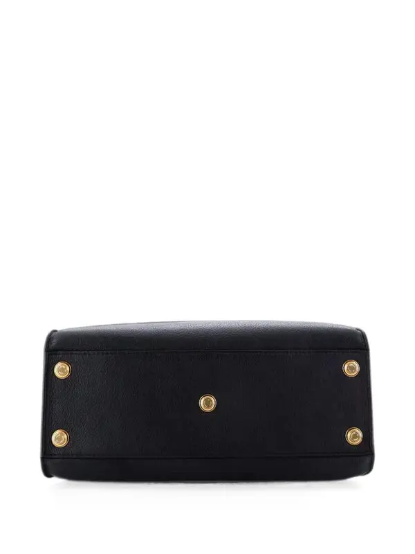 LOUIS VUITTON On My Side Leather With Monogram Canvas Mm Tote Bag - Black