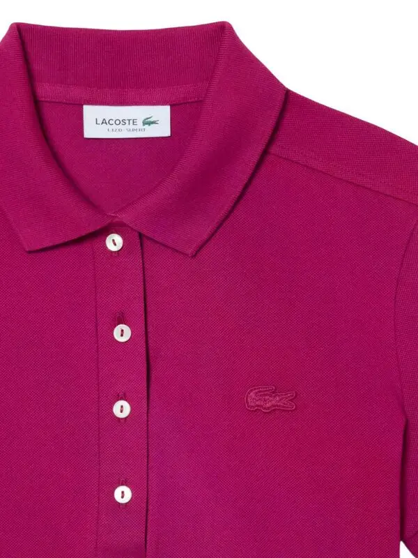 Lacoste L.12.d Logo-patch Polo Shirt - Pink