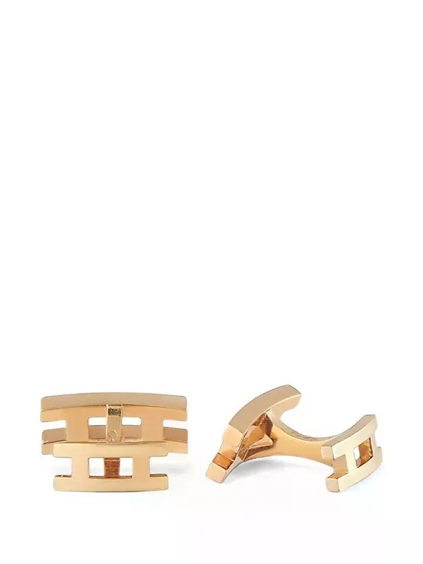 Hermès Pierced H Cufflinks - Pink