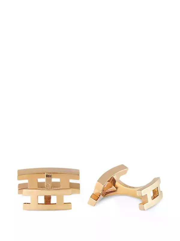Hermès Pierced H Cufflinks - Pink