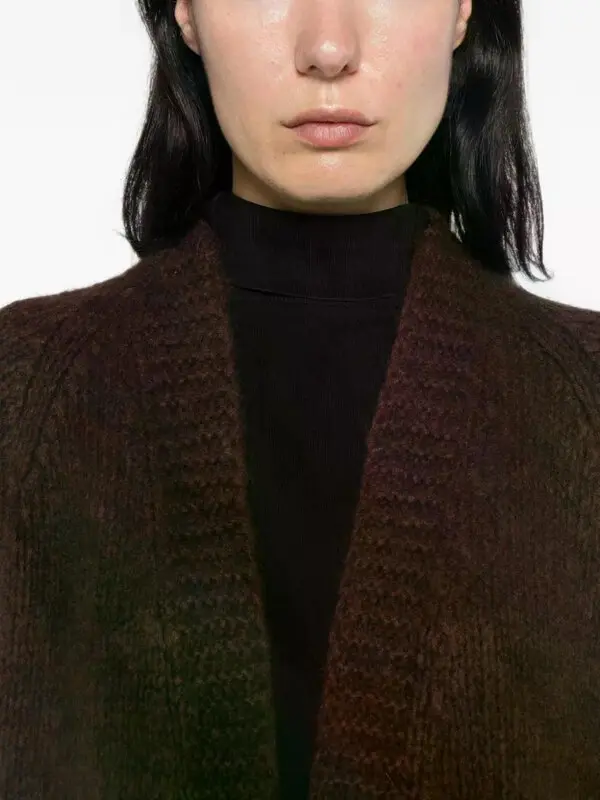 Frenckenberger Ribbed-knit Open-front Cardigan