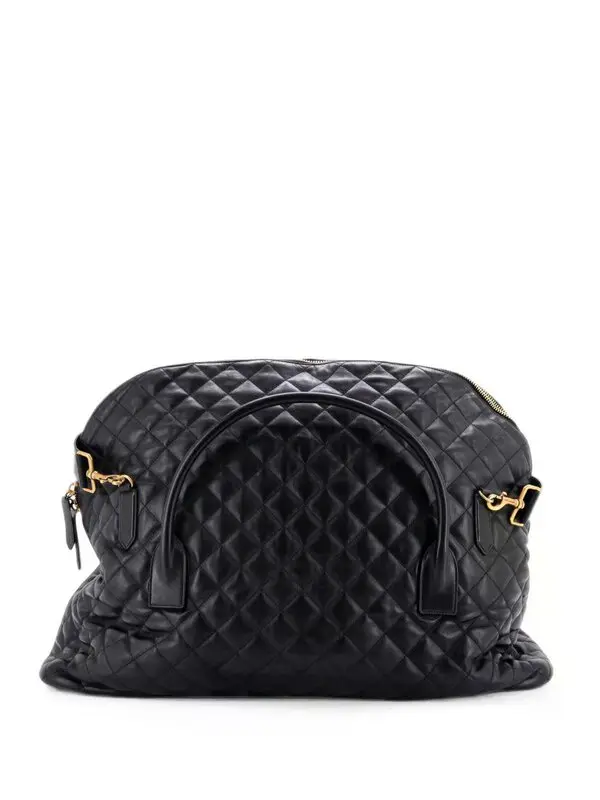 Saint Laurent Es Giant Quilted Leather Travel Bag - Black