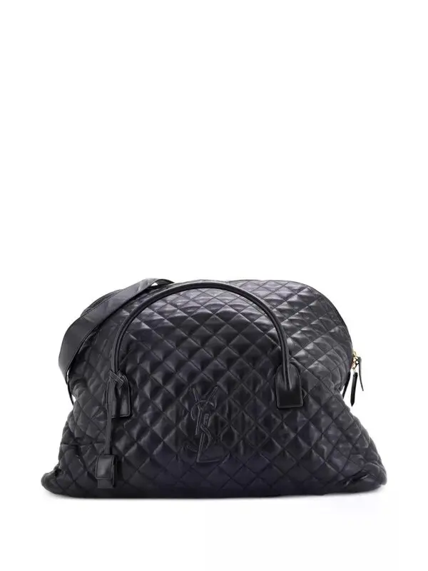 Saint Laurent Quilted Leather Travel Bag - Black