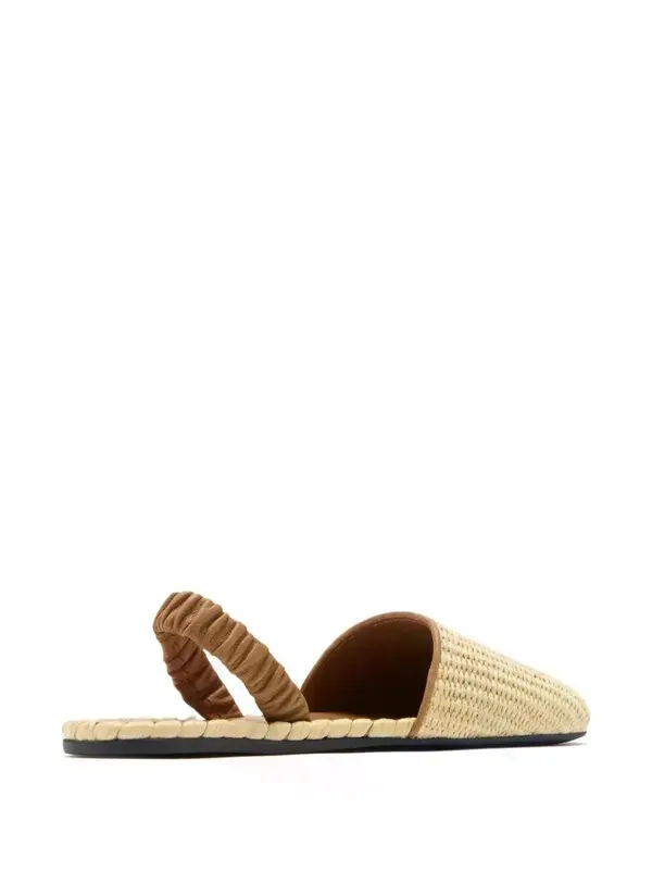 Miu Miu Woven Slingback Sandals - Neutrals