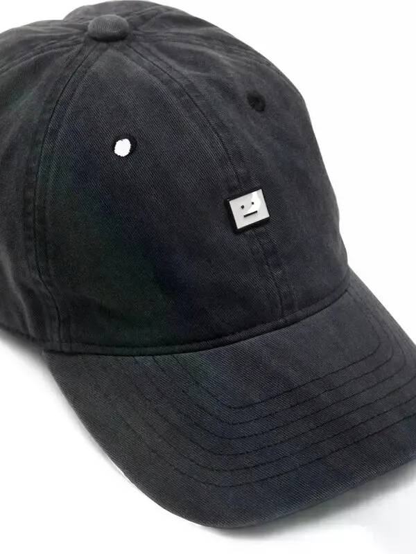 Acne Studios Face Stud Cap - Black