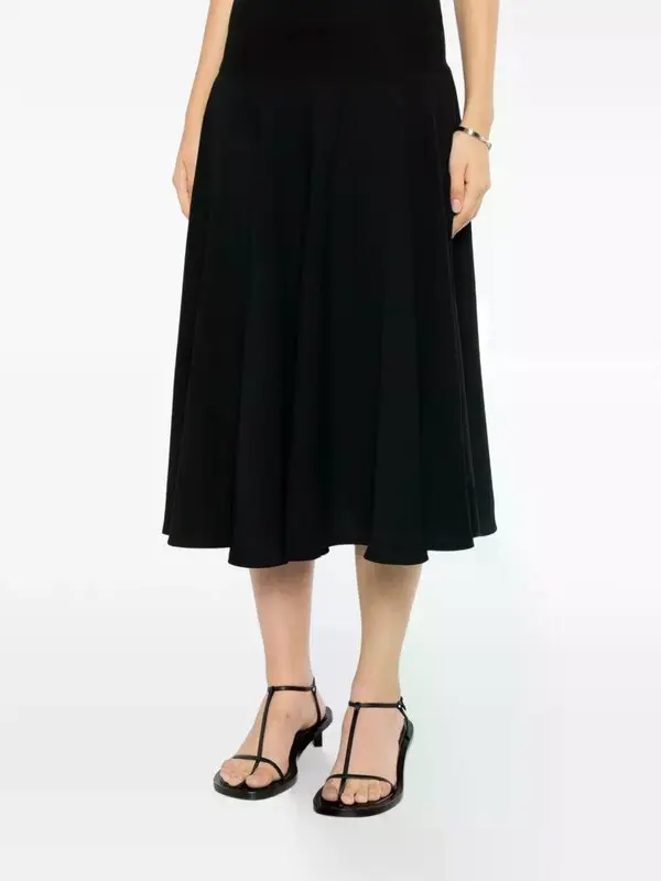 AGNES B. Flared Midi Skirt