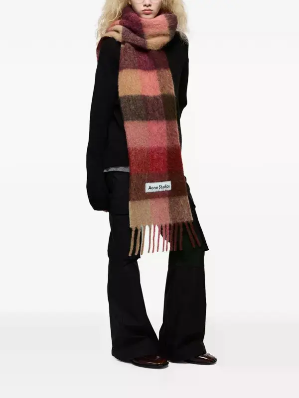 Acne Studios Mohair Check Scarf