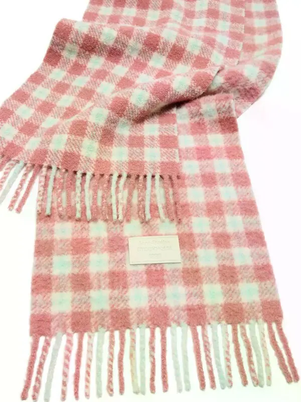Acne Studios Checked Logo Scarf