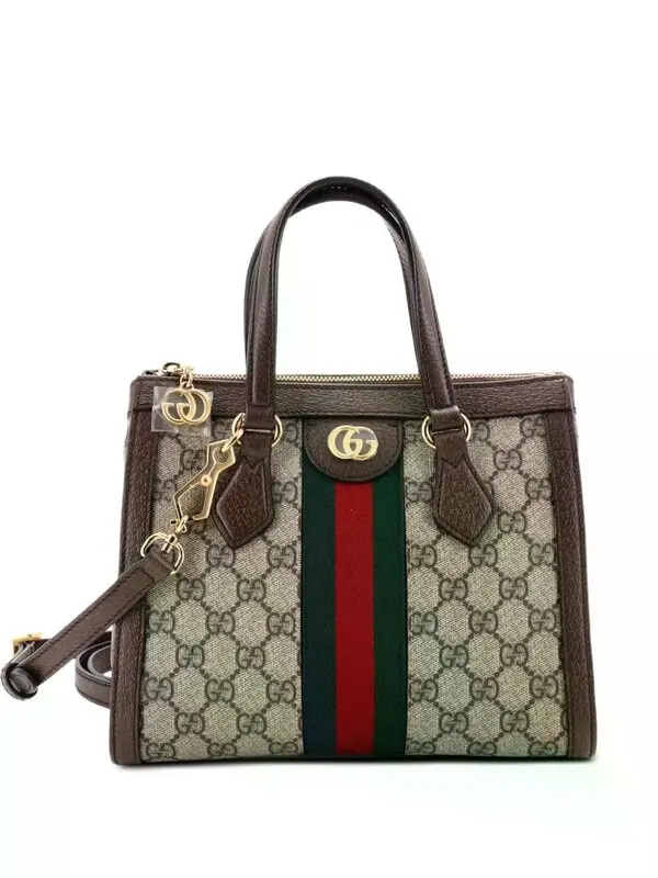 Gucci Ophidia Top Handle Tote Bag - Brown