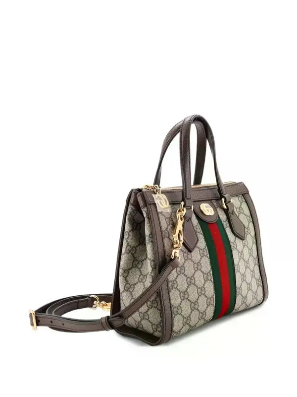 Gucci Ophidia Top Handle Tote Bag - Brown