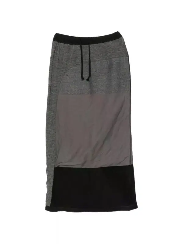 Comme Des Garçons 2000s Panelled Drawstring Skirt - Grey