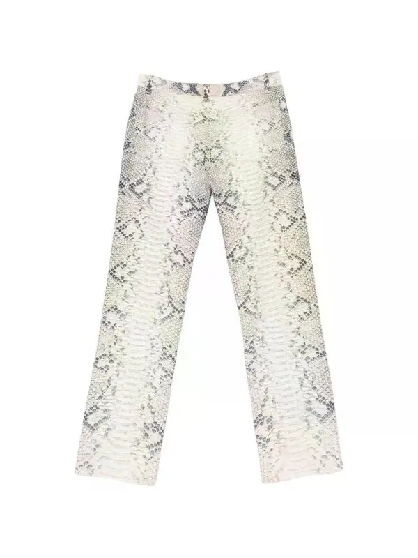 Roberto Cavalli 2000s Snake-print Jeans