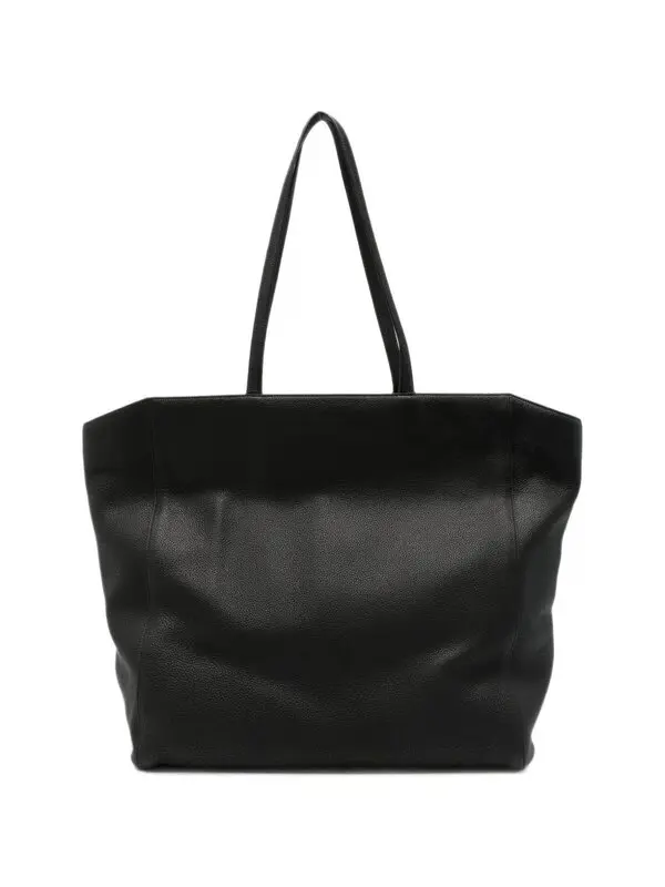 THE ROW Karolin Grained Leather Tote Bag - Black