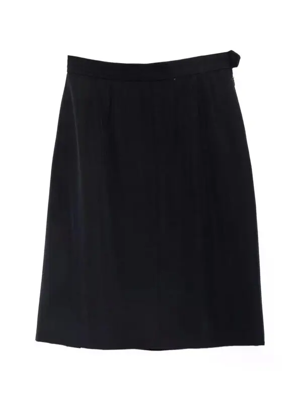 Saint Laurent 1980s Pleated Button-fastening Skirt