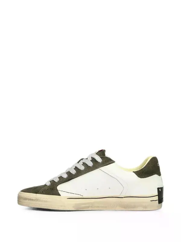CRIME LONDON Deconstructed Distressed-effect Panelled Sneakers
