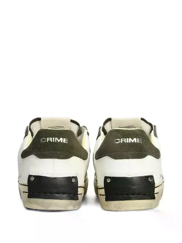CRIME LONDON Deconstructed Distressed-effect Panelled Sneakers