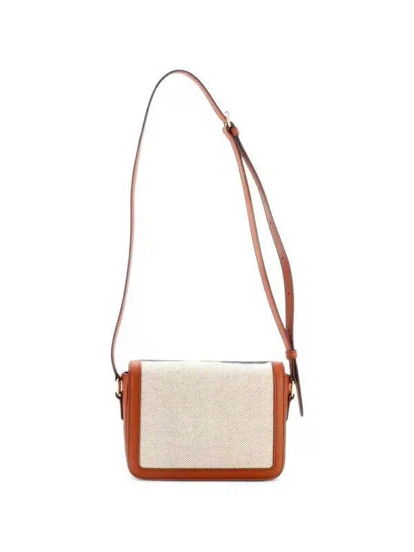 Celine Triomphe Shoulder Bag Canvas With Leather - Brown
