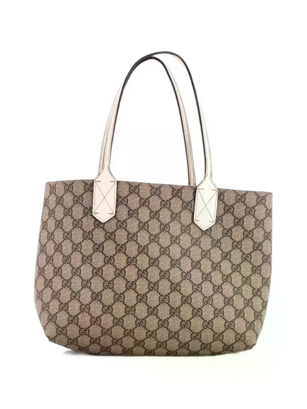 Gucci Reversible Gg Print Leather Small Tote Bag - Brown