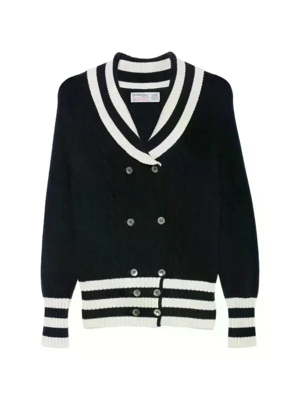 BALLANTYNE 1990s Double-breasted Cable-knit Cardigan