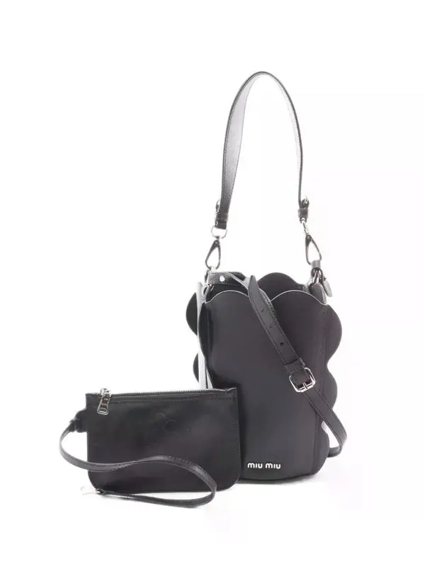 Miu Miu 2010s Scalloped Bucket Bag - Black