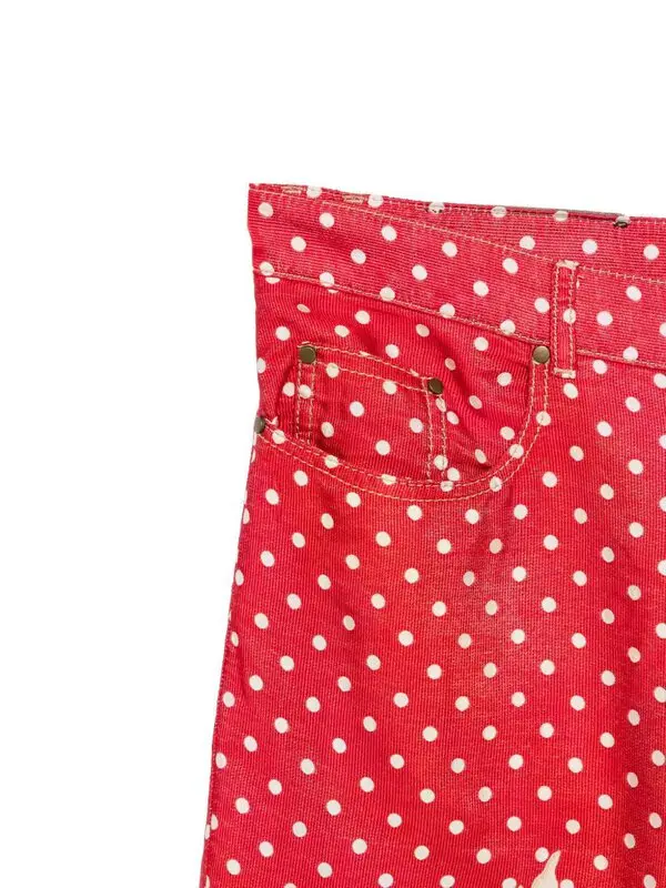 Gianfranco Ferre 1990s Polka-dot Floral-print Trousers