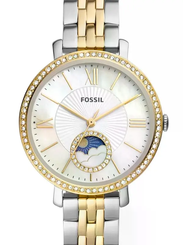 Fossil Jacqueline Crystal Bezel 36mm Watch - White