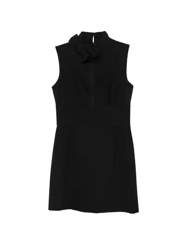 Valentino Garavani 2000s Bow-detail Sleeveless Dress - Black