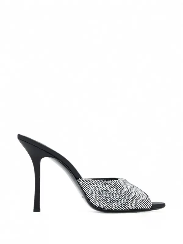 Alexander Wang Cher Crystal-hotfix 105mm Mule - Silver
