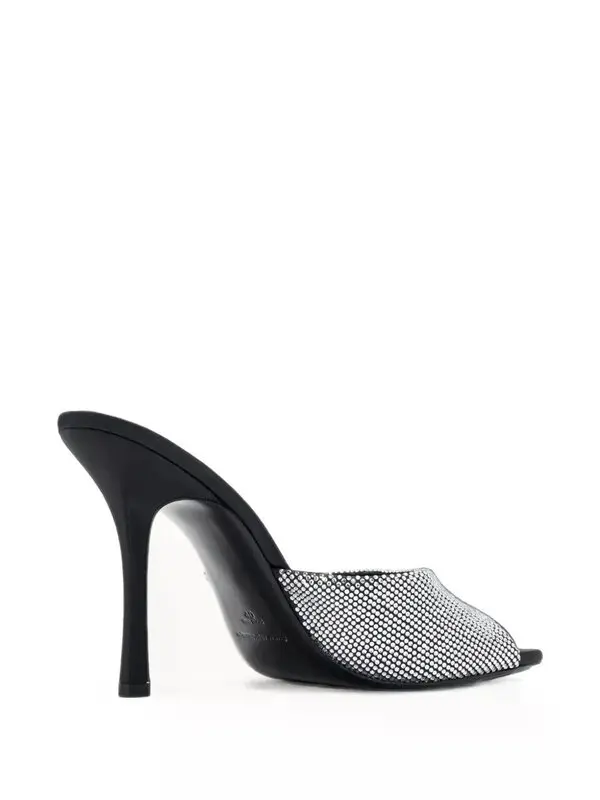 Alexander Wang Cher Crystal-hotfix 105mm Mule - Silver