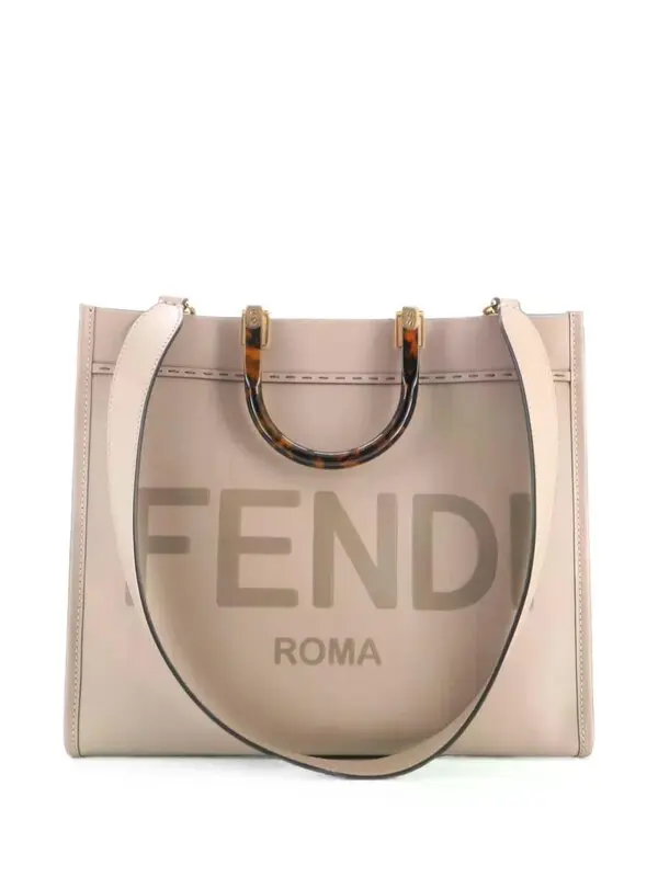 Fendi Sunshine Shopper Leather Medium Tote Bag