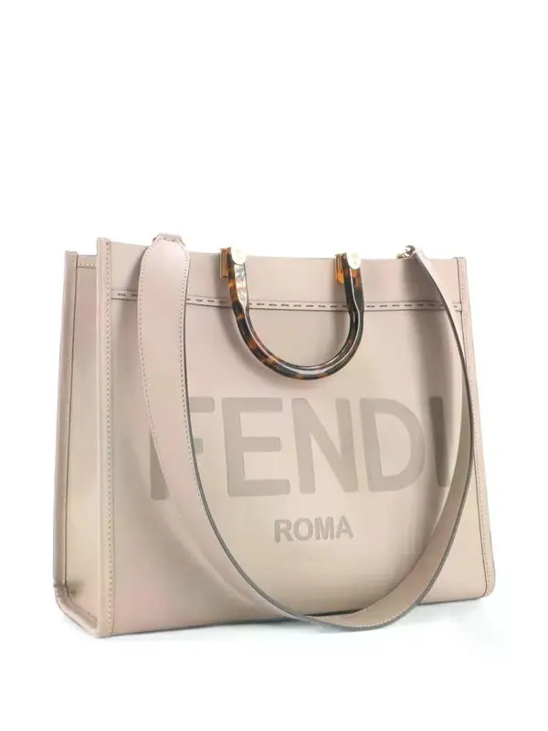 Fendi Sunshine Shopper Leather Medium Tote Bag