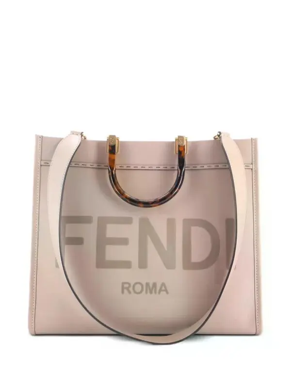 Fendi Sunshine Shopper Leather Tote Bag