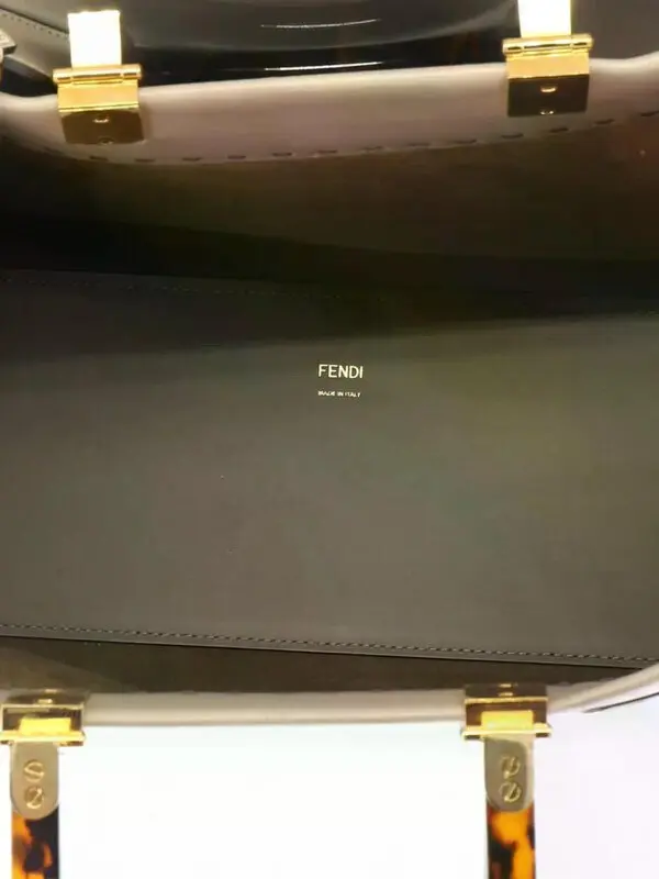 Fendi Sunshine Shopper Leather Tote Bag