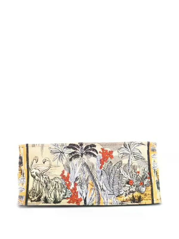 Dior Book Embroidered Canvas Large Tote Bag - Neutrals