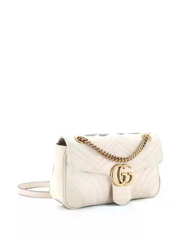 Gucci Gg Marmont Matelasse Leather Small Crossbody Bag - Neutrals