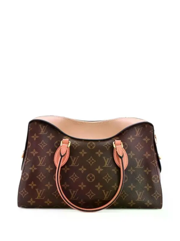 LOUIS VUITTON Tuileries Handbag Monogram Canvas With Leather Satchel - Neutrals