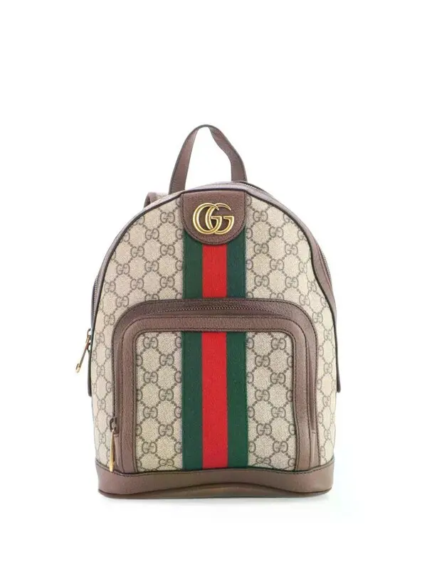 Gucci Ophidia Gg Coated Canvas And Leather Small Backpack