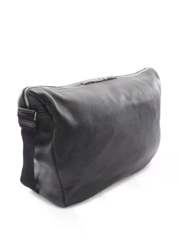 Prada 2020s Leather Messenger Bag - Black